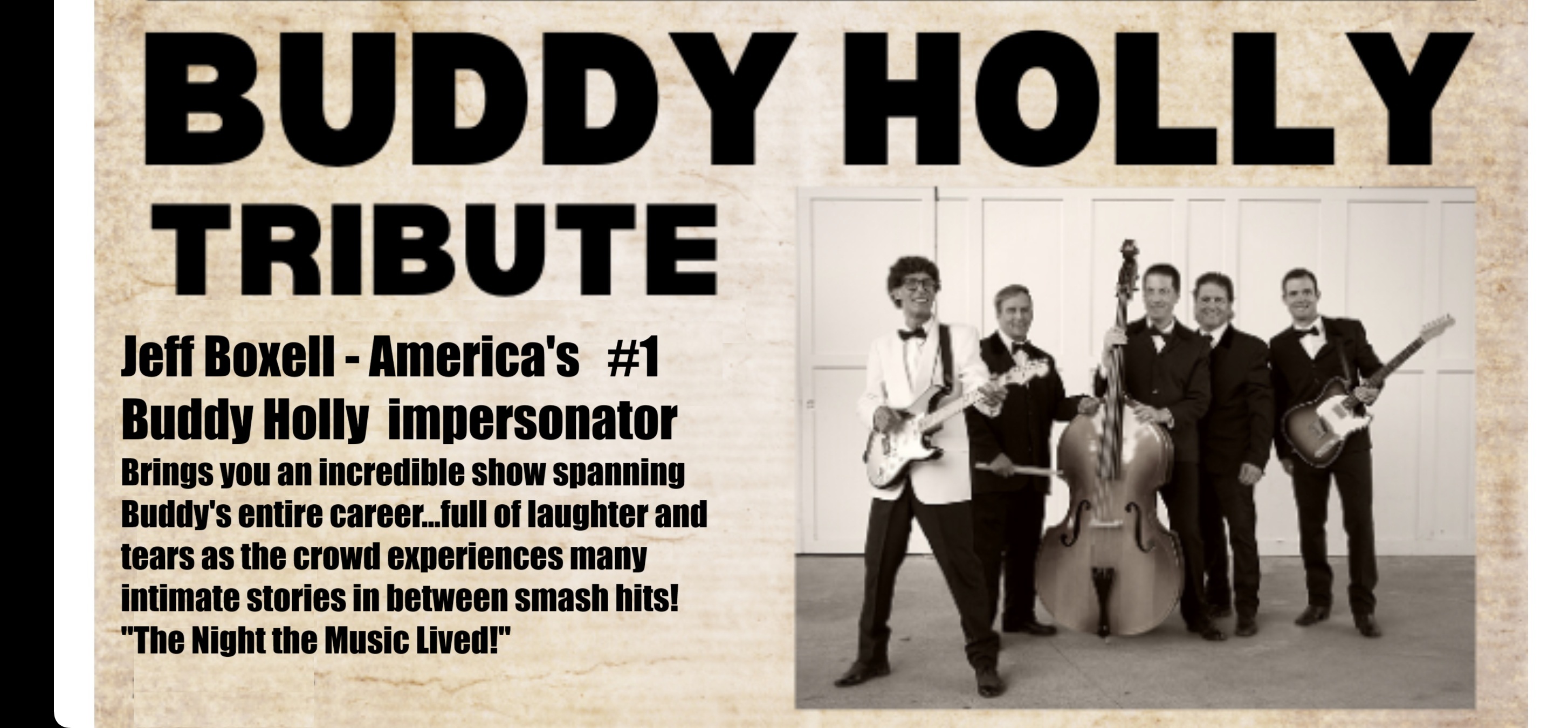 The Day That the Music Lived! – Buddy Holly Tribute